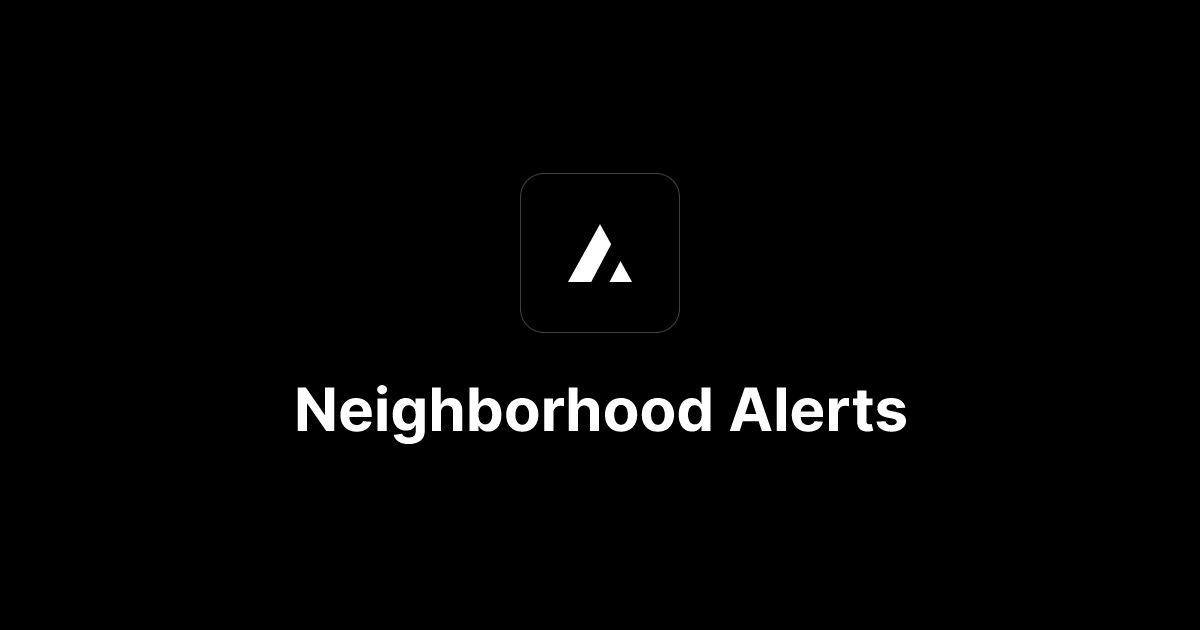 Neighborhood Alerts | https://www.frontpointsecurity.com